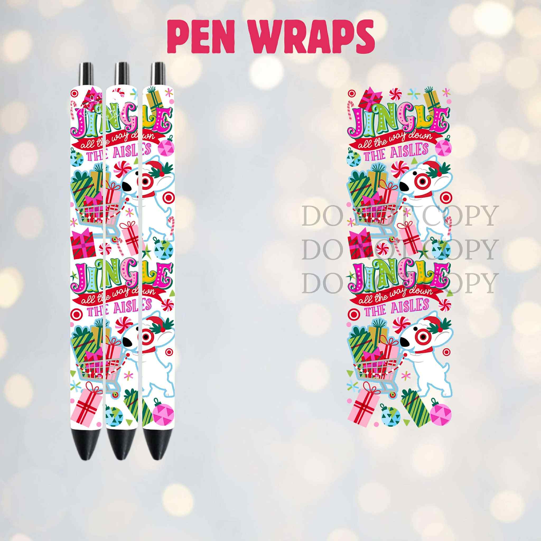 MTO Jingle Down Aisles Pen Wrap Decal – Danni D Designs