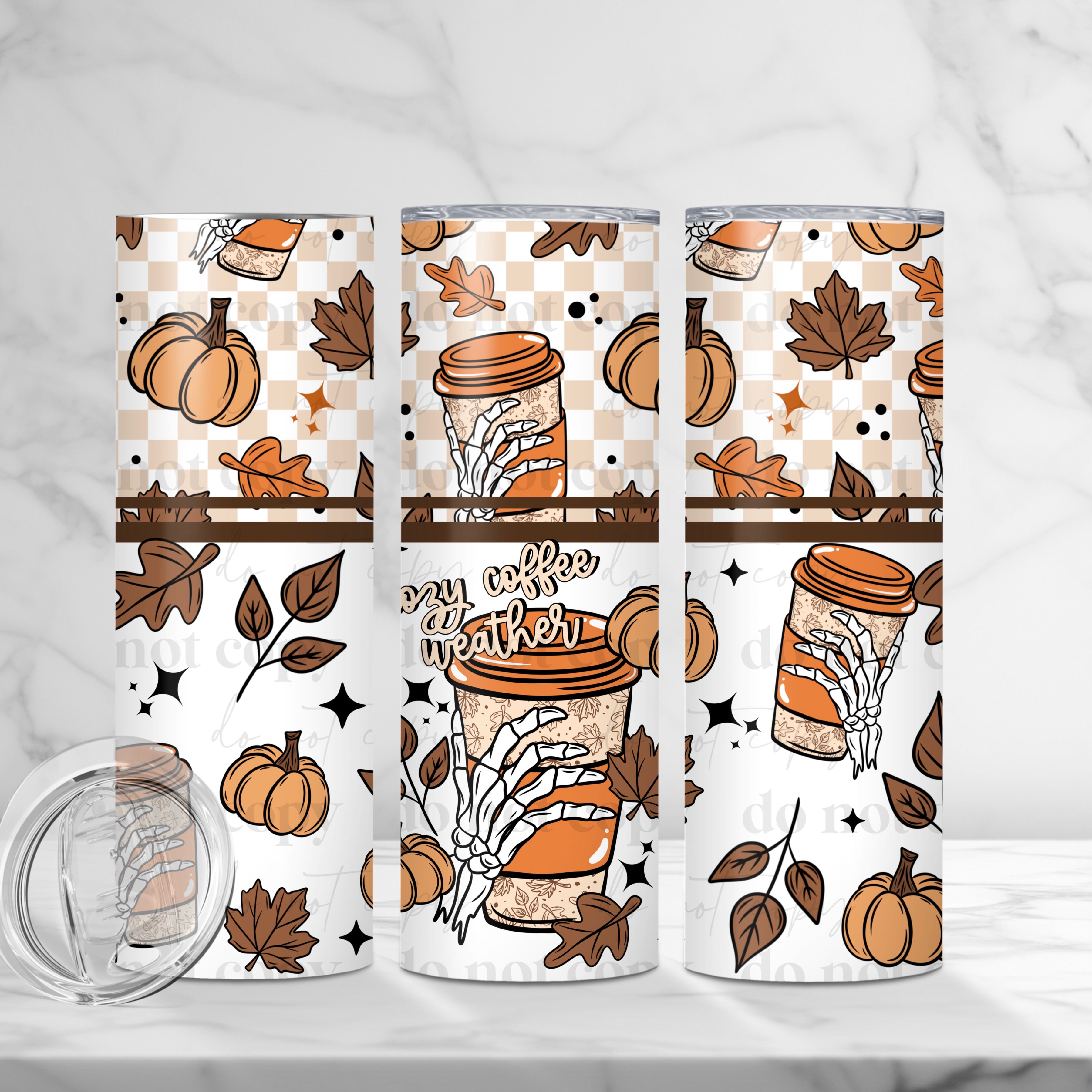 Cozy Coffee Weather 20oz Skinny Sublimation Tumbler – Danni D Designs