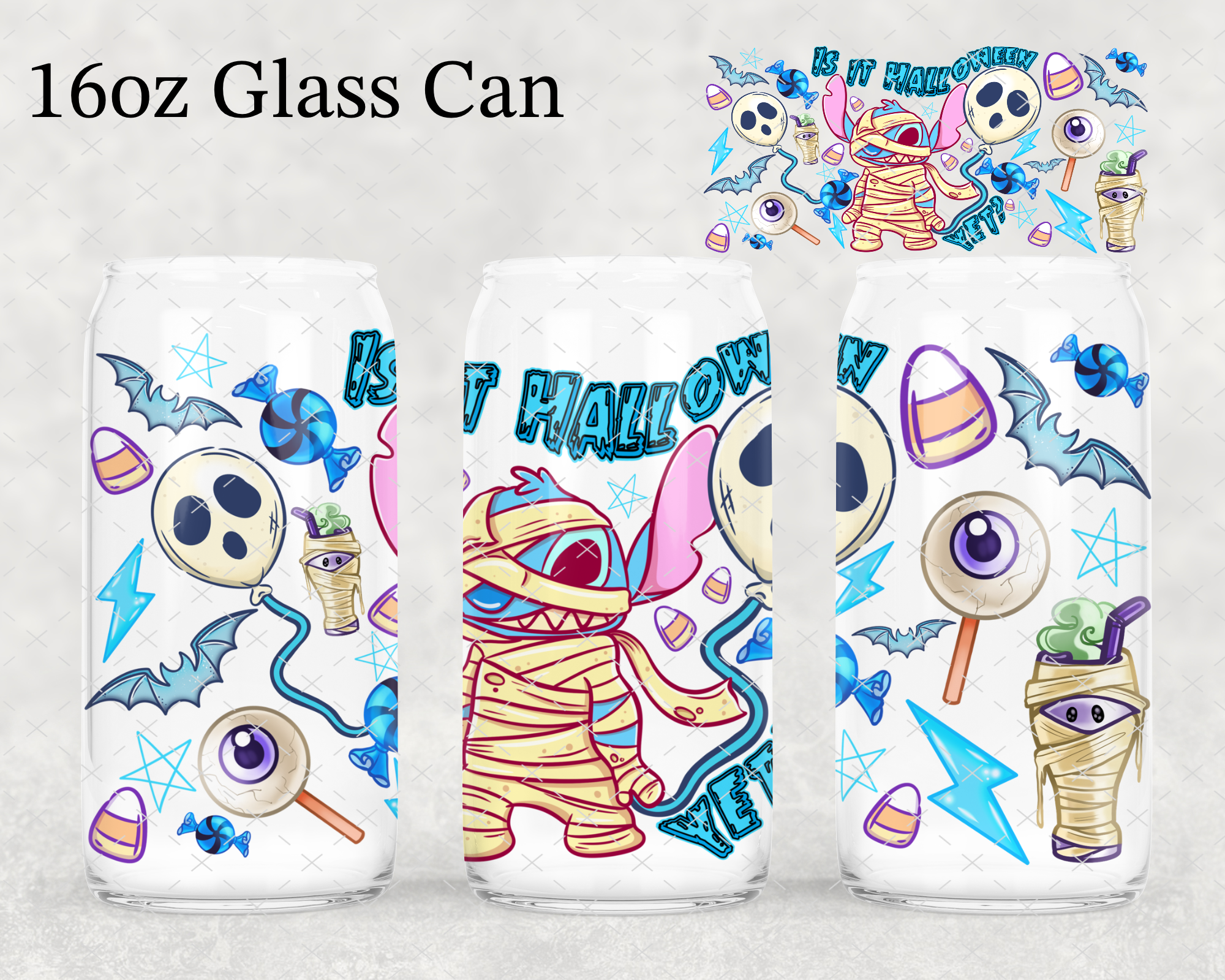 MTO Blue Guy Halloween Yet UV Cup Wrap – Danni D Designs