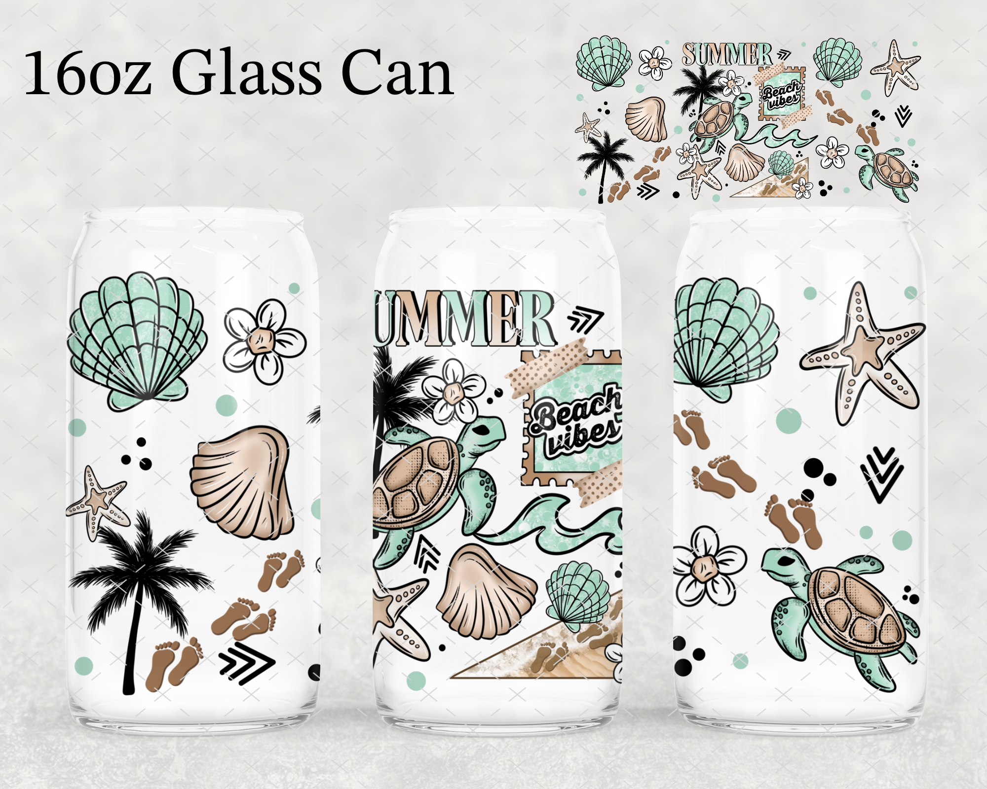MTO Summer Beach Vibes UV Cup Wrap – Danni D Designs