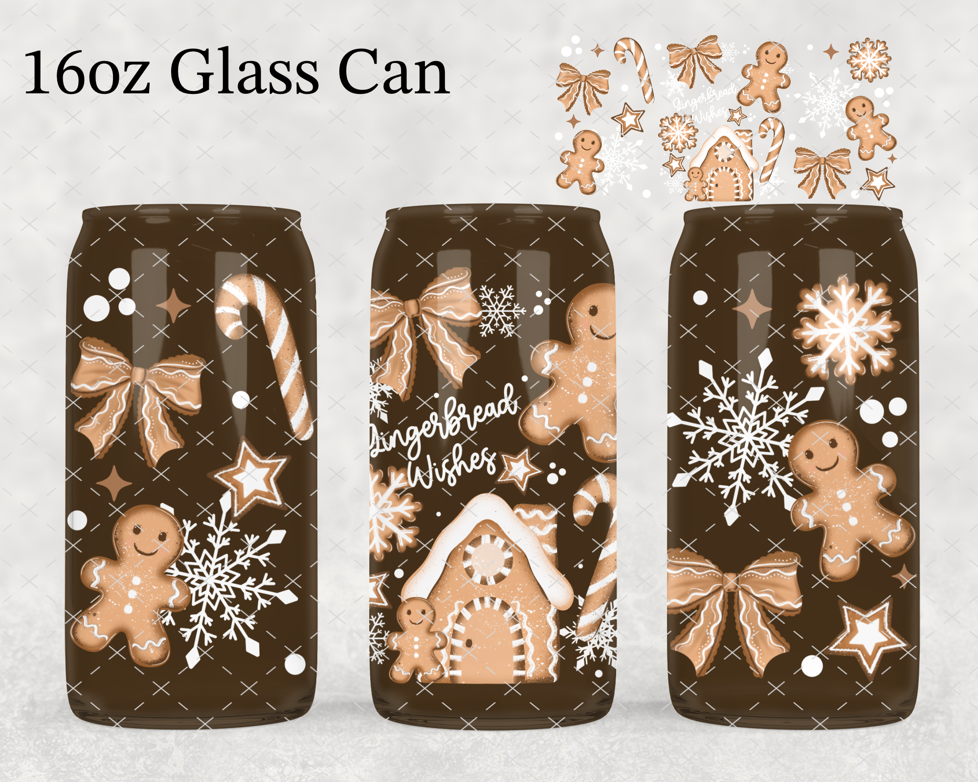 MTO Gingerbread Wishes UV Cup Wrap – Danni D Designs