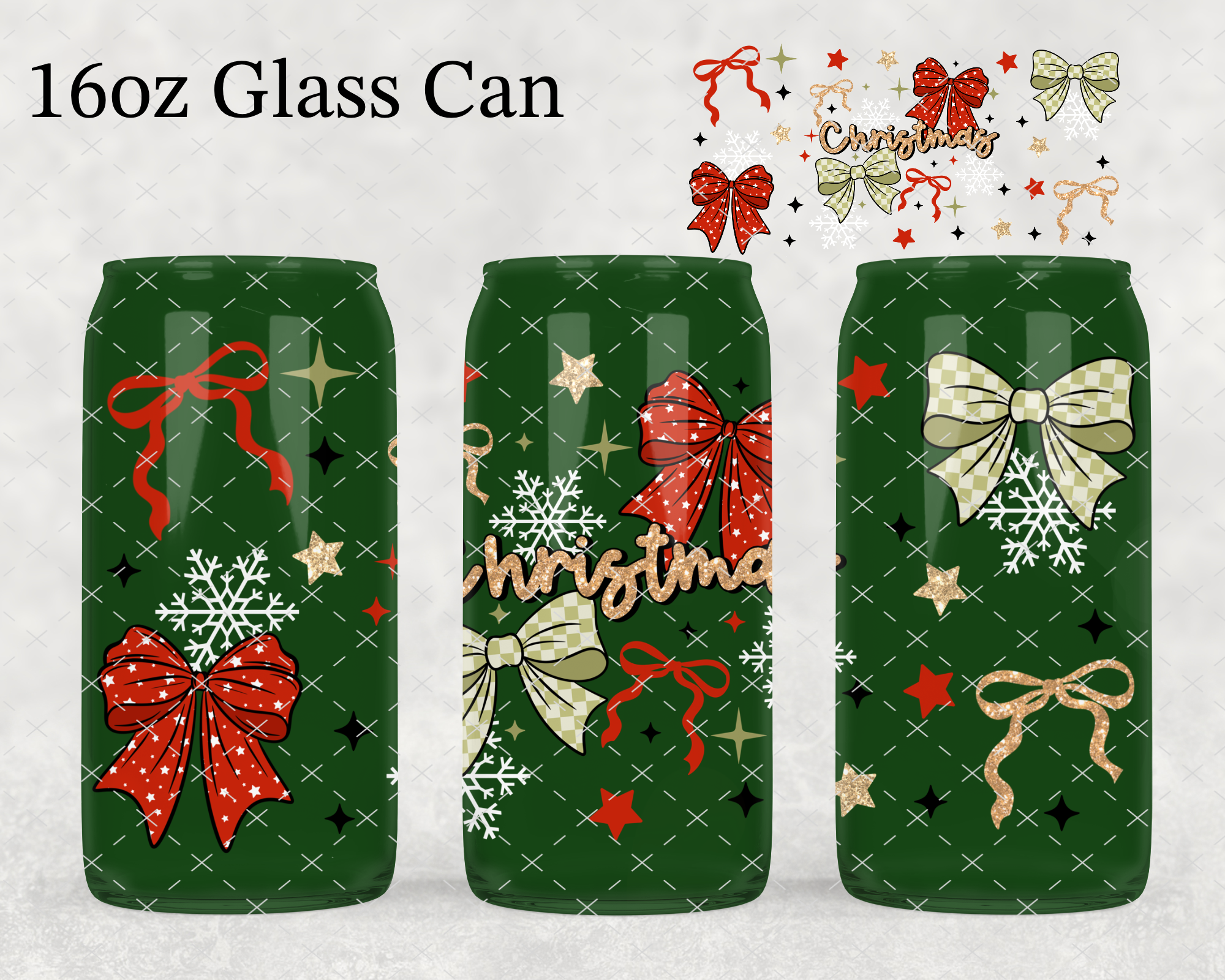 MTO Christmas Coquette UV Cup Wrap – Danni D Designs