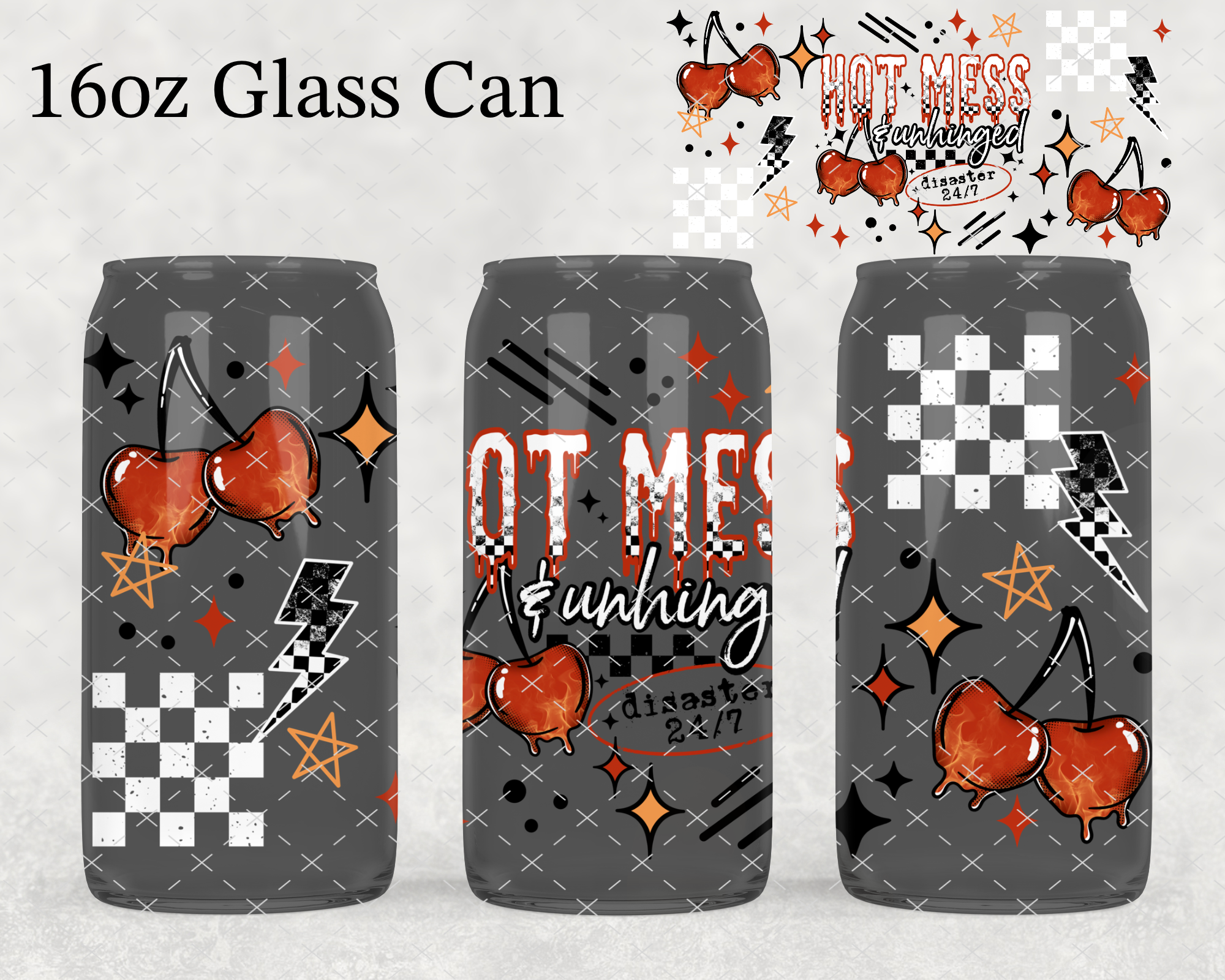 Hot Mess & Unhinged UV Cup Wrap – Danni D Designs